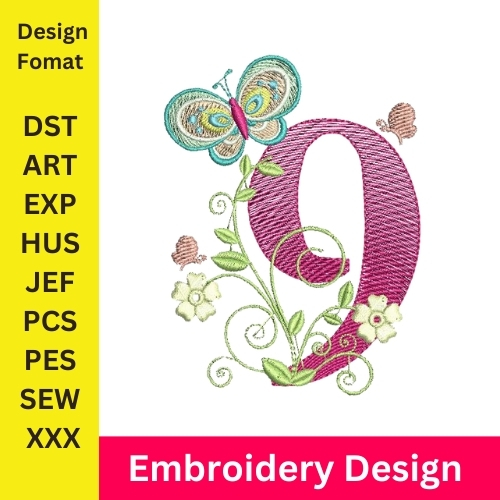 Embroidery Numbers, Embroidery Design, 9 Number, Machine emb | Inspire ...