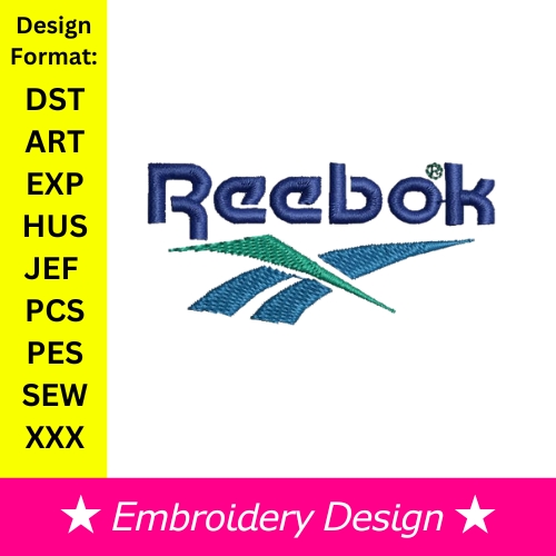 Reebok Logo Sport Brand Embroidery Design, Reebok Logo, Bran | Inspire ...
