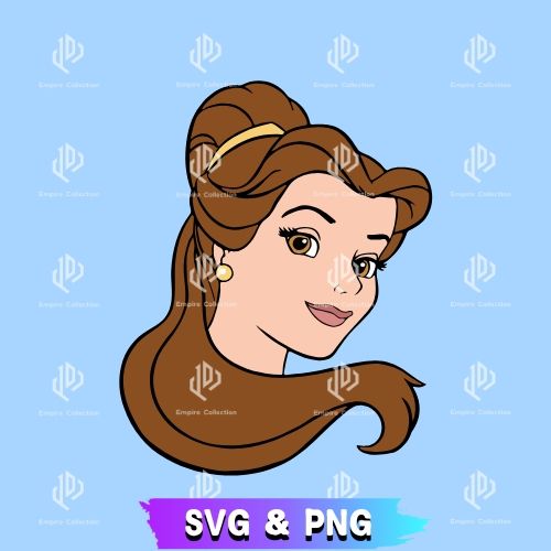 Disney Princess SVG, Beauty and Beast SVG, Belle PNG Clipart | Inspire ...
