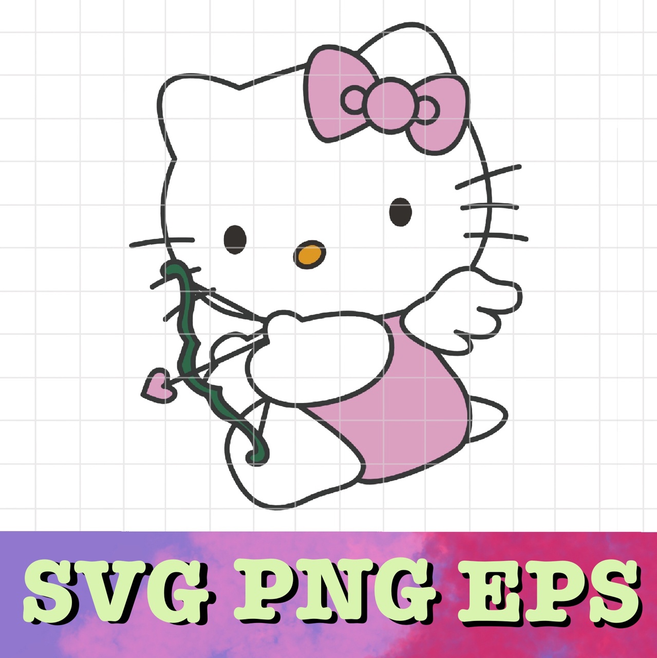 Hello Kitty Svg, Kawaii Svg, Cricut, Silhouette Vector Cut F - Inspire ...