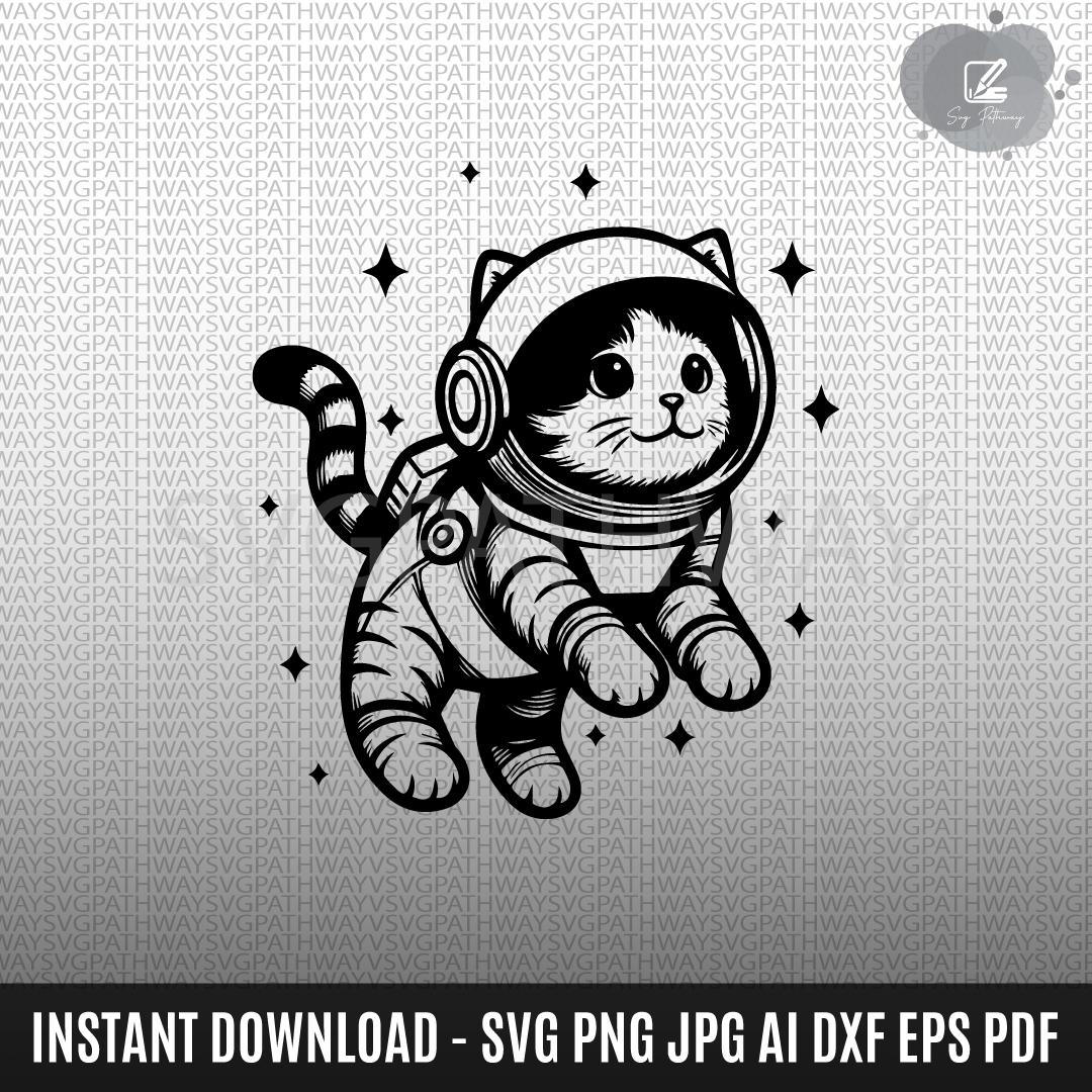 Space Cat Clipart | Inspire Uplift