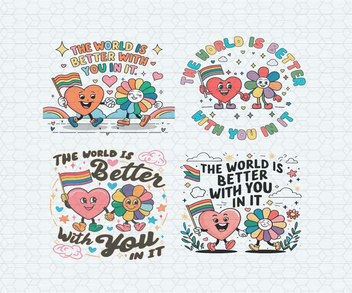The World Is Better With You In It SVG Bundle 24 | Inspire Uplift