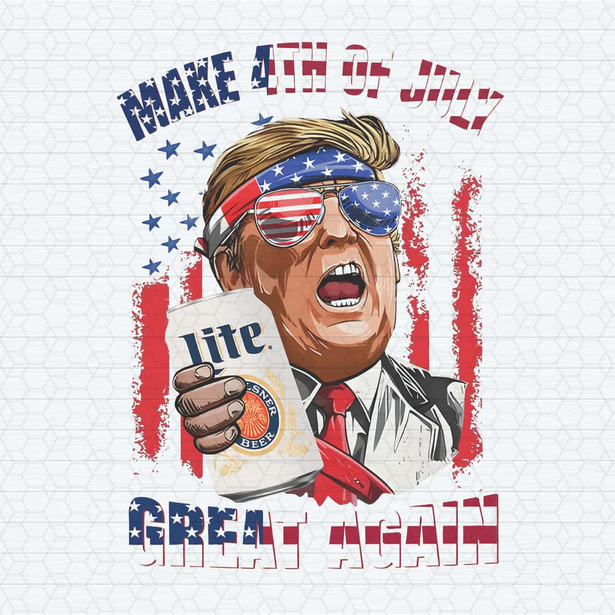 Trump Michelob Ultra Make 4th Of July Great Again PNG | Inspire Uplift