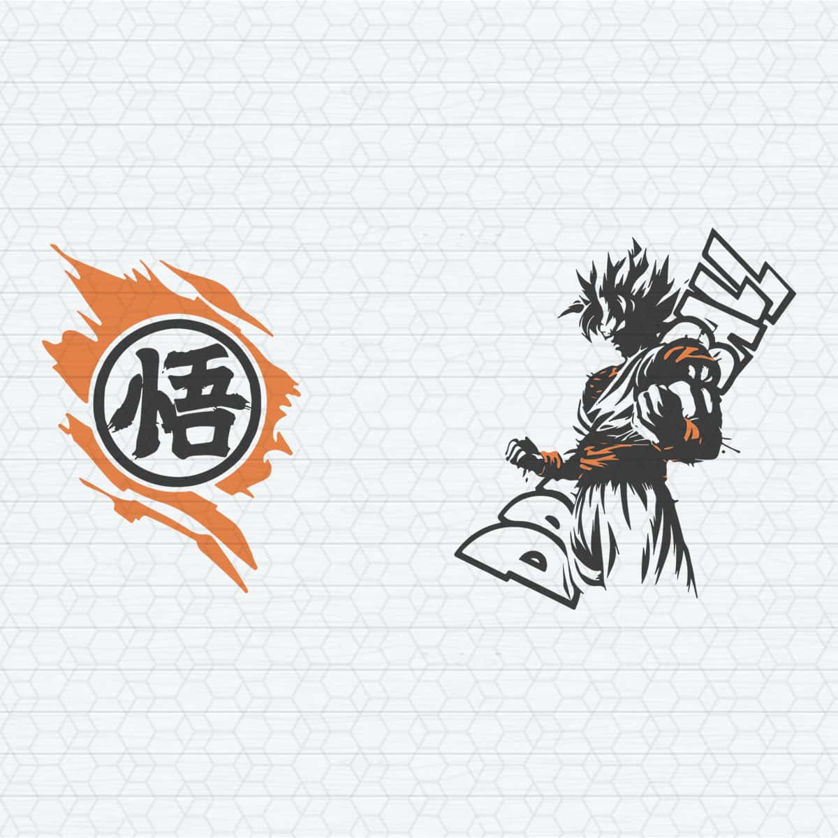 Retro Dragon Ball Goku Anime SVG | Inspire Uplift