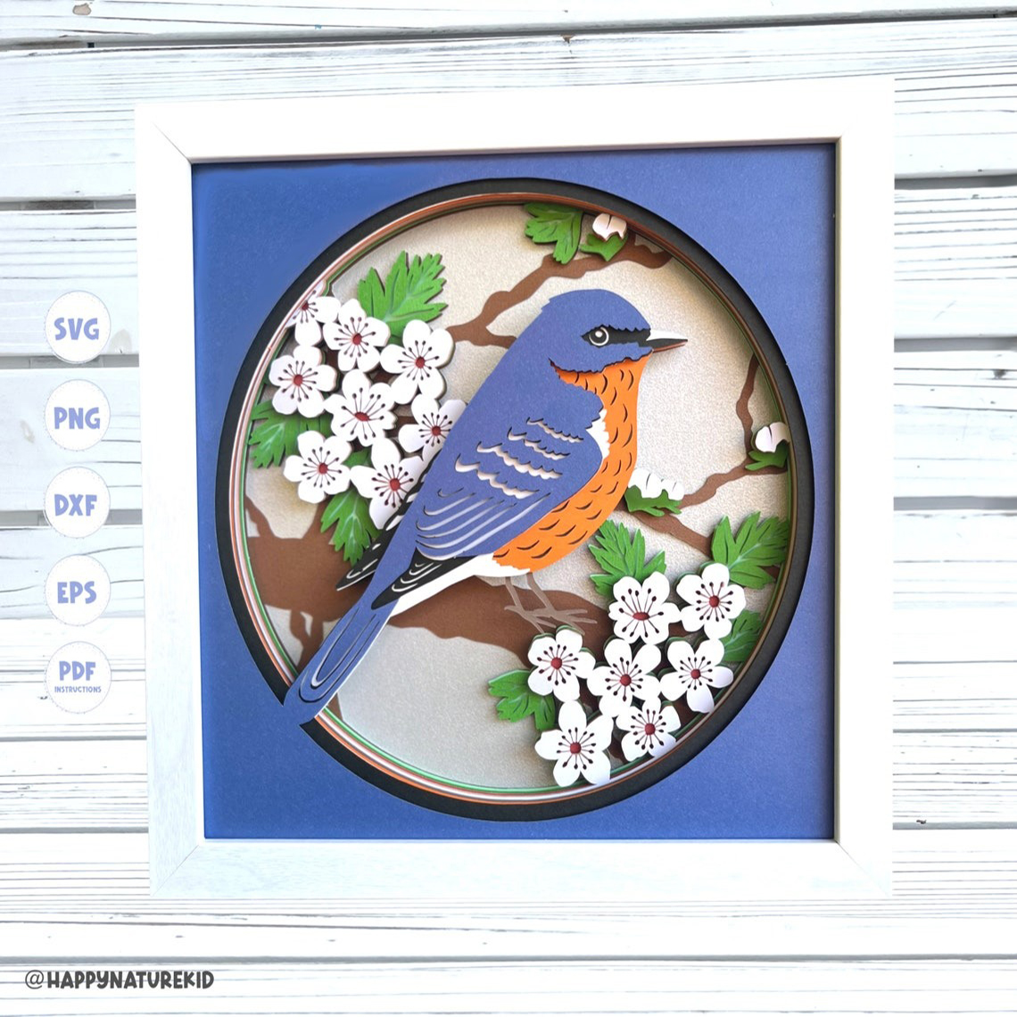 3d Bluebird shadow box svg, 3d Layered svg, 3d svg, Svg file | Inspire ...
