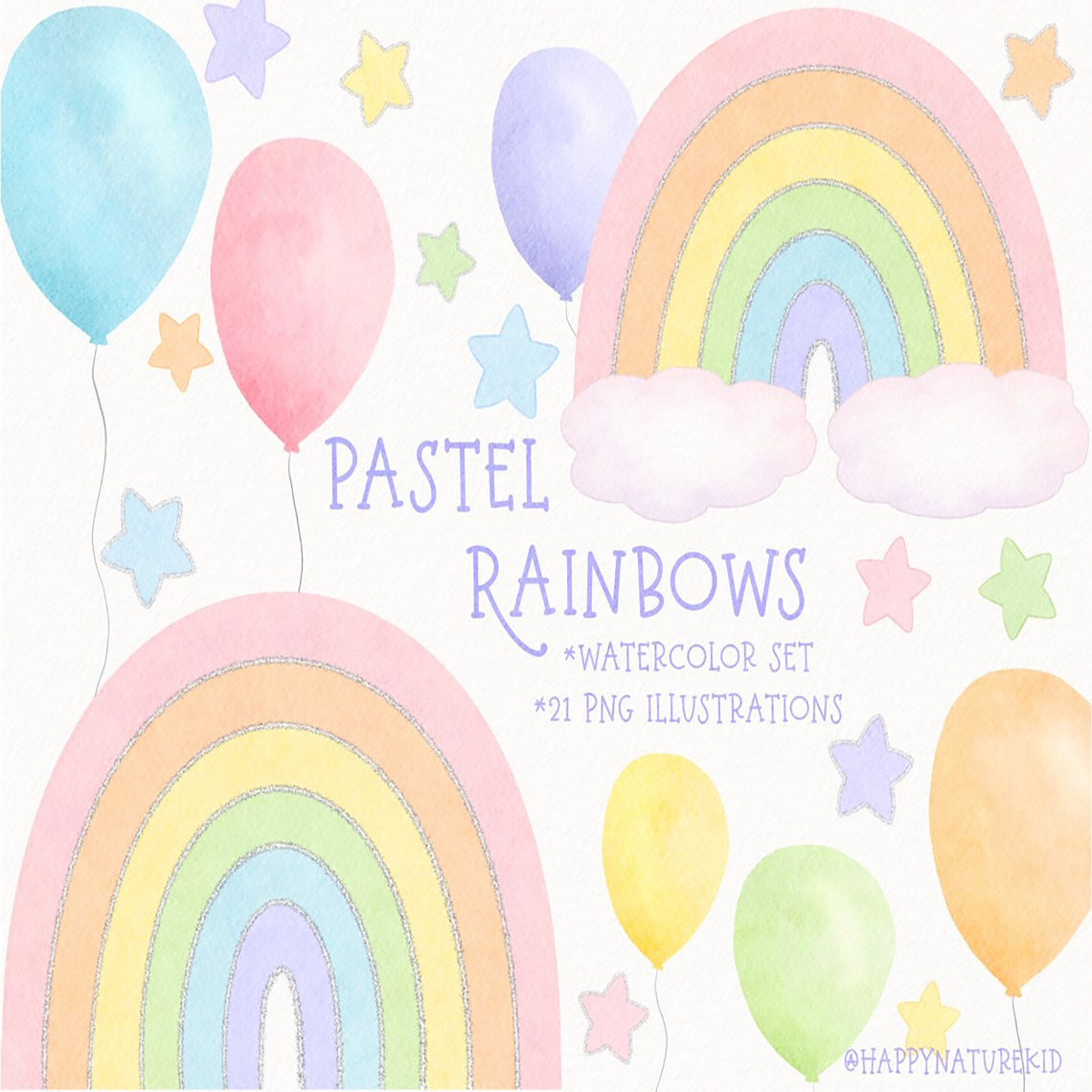 watercolor rainbow clipart - Inspire Uplift