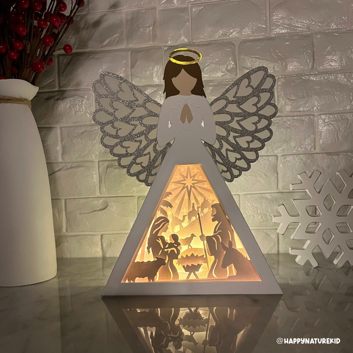 Angel Nativity shadow box svg, Angel Shadow box svg, 3d Lant | Inspire ...