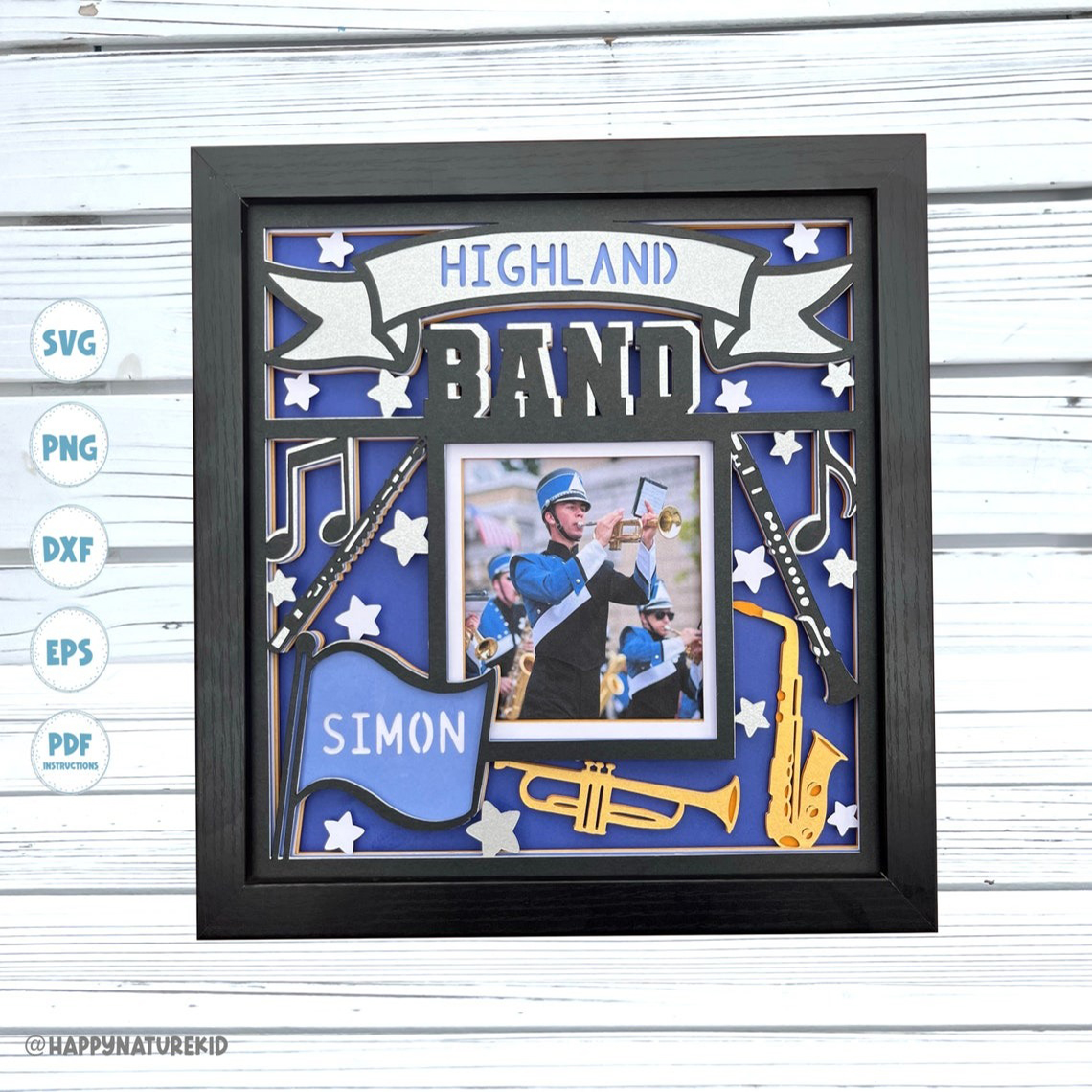 Personalized Band Shadow box svg, Band Shadow box, 3d Music | Inspire ...