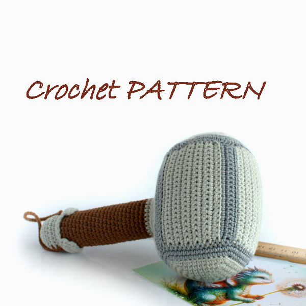 PATTERN Thor's hammer crochet, DIY crochet hammer, Superhero | Inspire ...