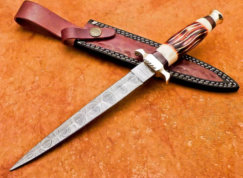 Devotion Edge Authentic HAND FORGED DAMASCUS 12.0" DAGGER HU | Inspire ...