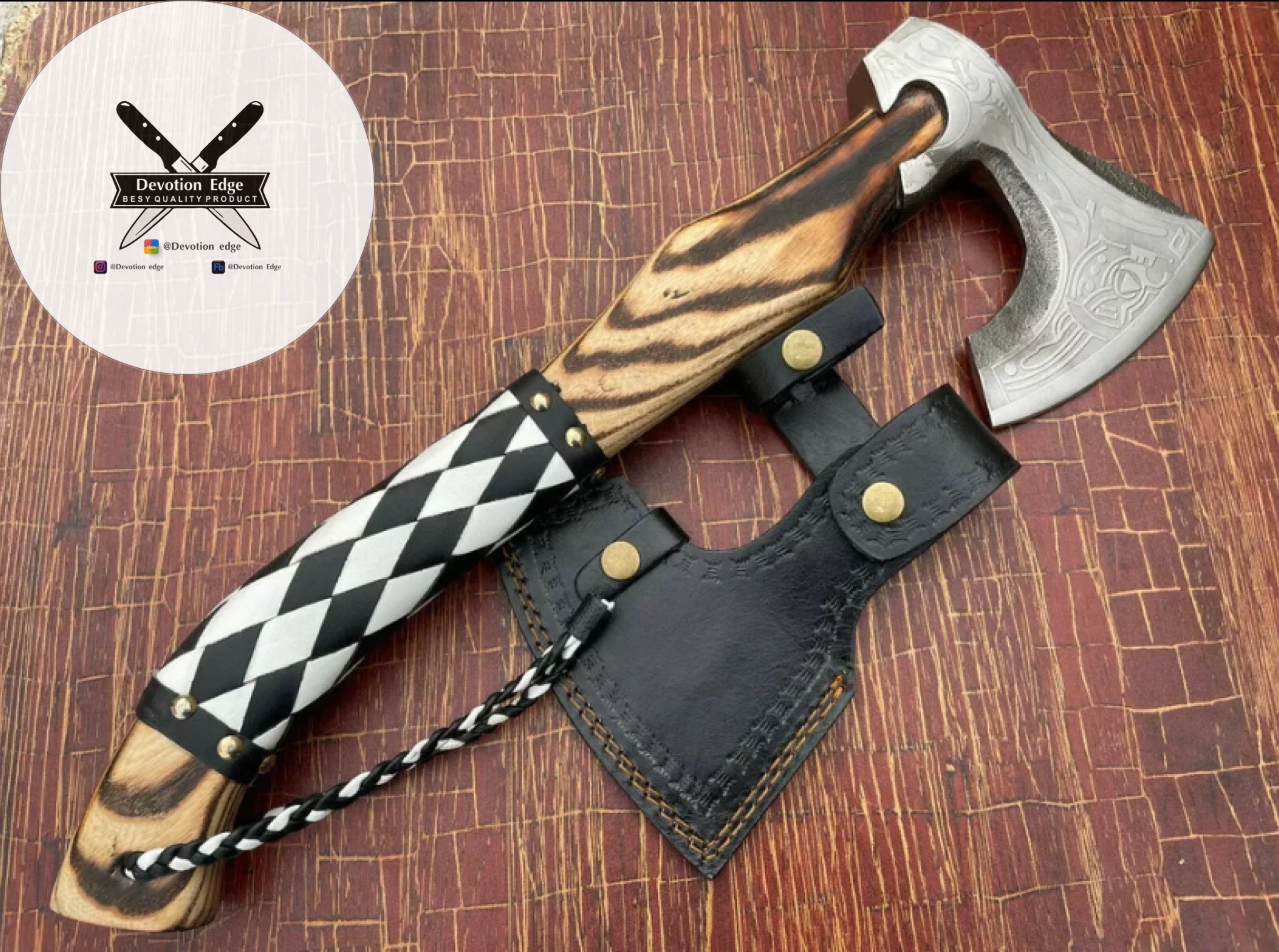 CUSTOM HANDMADE HIGH CARBON STEEL FORGED AXE ETCHED ENGRAVED | Inspire ...