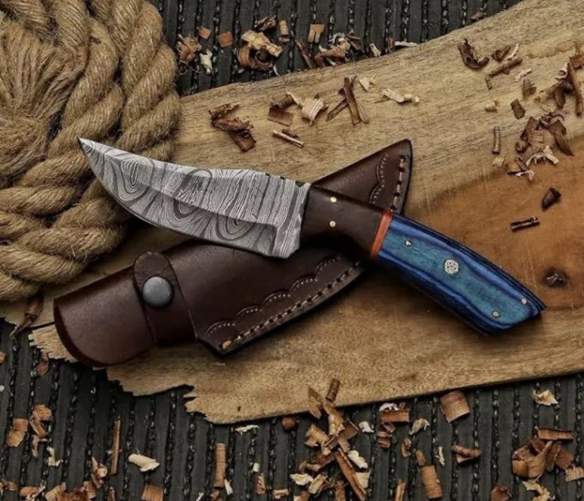 Devotion Edge Handmade Damascus Hunting Knife Fixed Blade Ca | Inspire Uplift