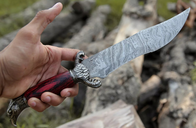 Devotion Edge Special Edition Damascus hunting knife Dragon | Inspire ...