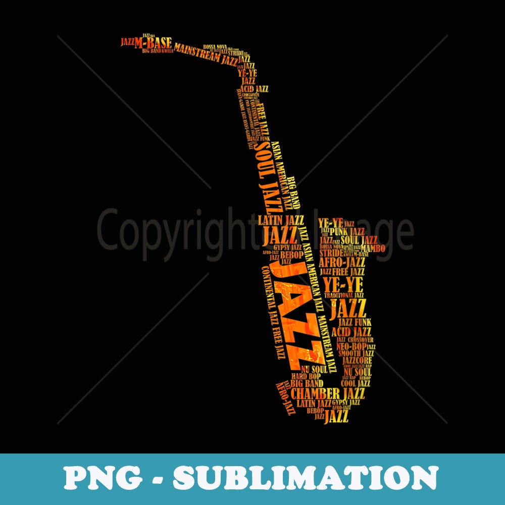 Jazz Word Art of Saxophone - Professional Sublimation Digita | Inspire ...