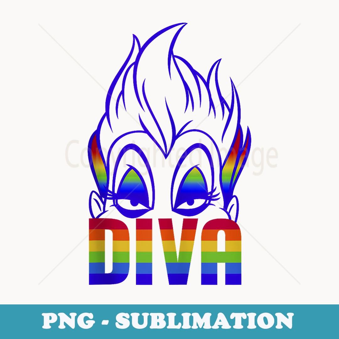 Disney Villains Ursula Rainbow Diva Face - Sublimation Digit - Inspire ...