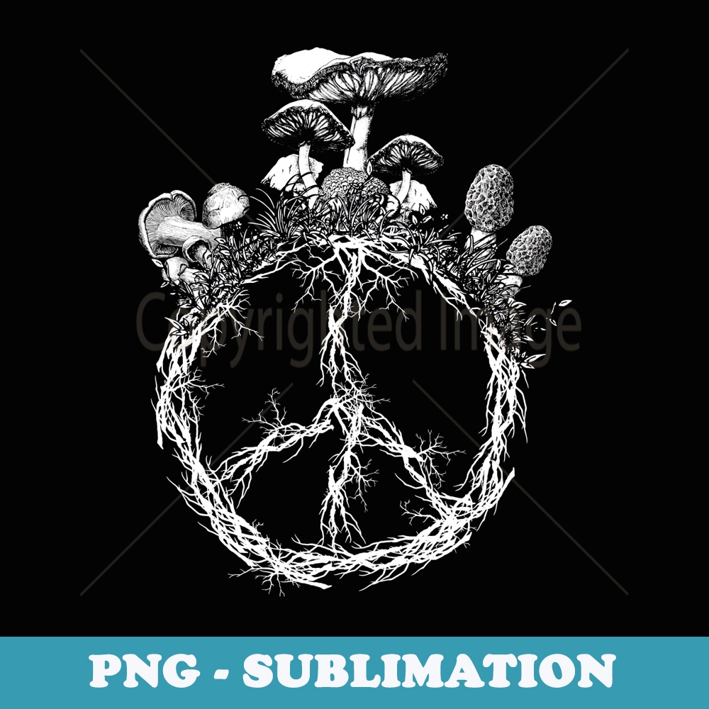 Vintage Peace Sign Mushroom Cottagecore Shroom Mycology - Ae | Inspire ...