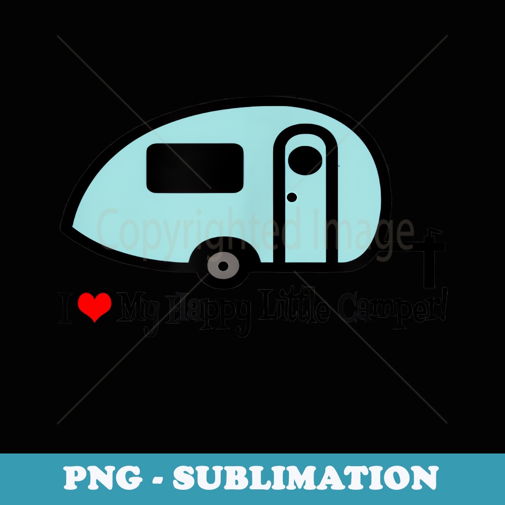 I Love My Happy Little Camper - Heart Vintage Retro Camping | Inspire ...