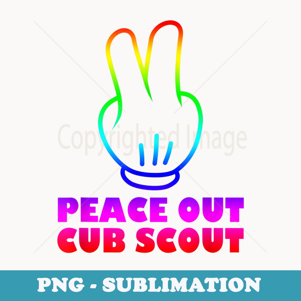 Peace Out Cub Scout T - Signature Sublimation PNG File | Inspire Uplift