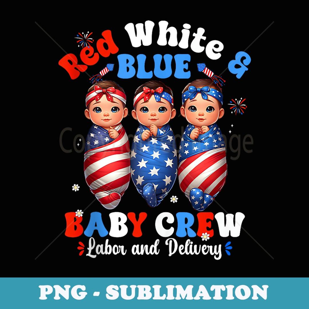 Cute Red White Blue Labor and Delivery Nurse 4th of July L&D | Inspire ...