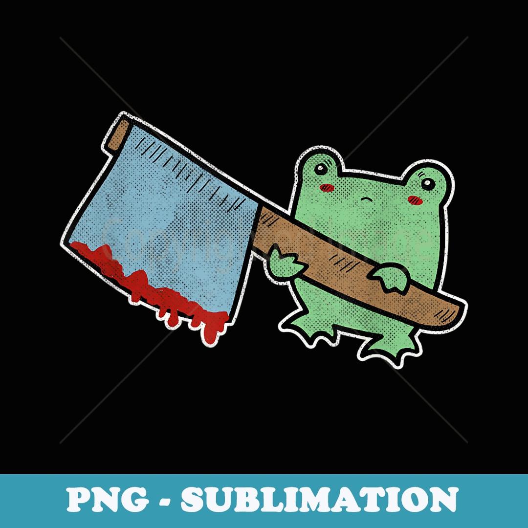 Halloween Mad Frog Bloody Axe Kawaii Angry Frog Knife - Subl | Inspire ...