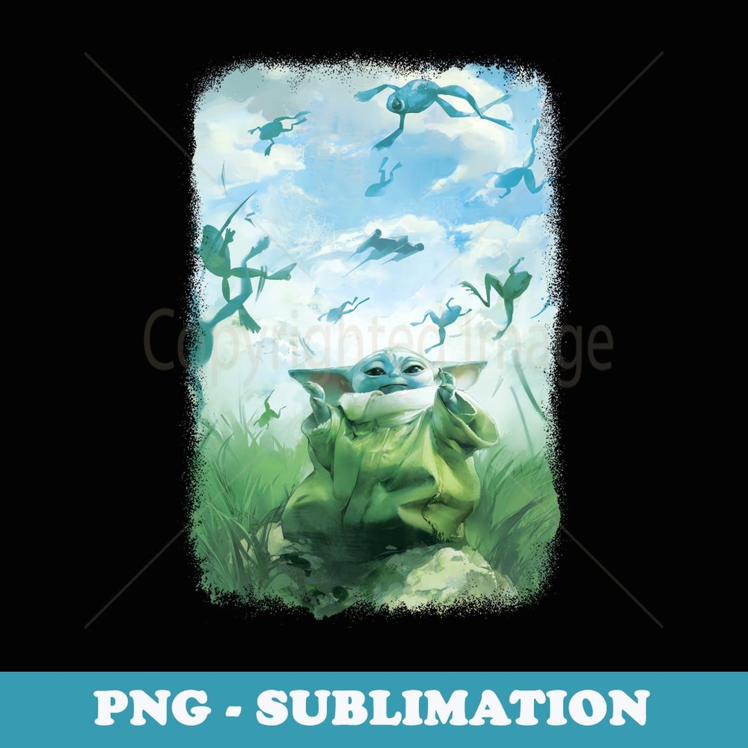 Star Wars The Mandalorian Grogu Flying Frogs Watercolor - Pr | Inspire ...