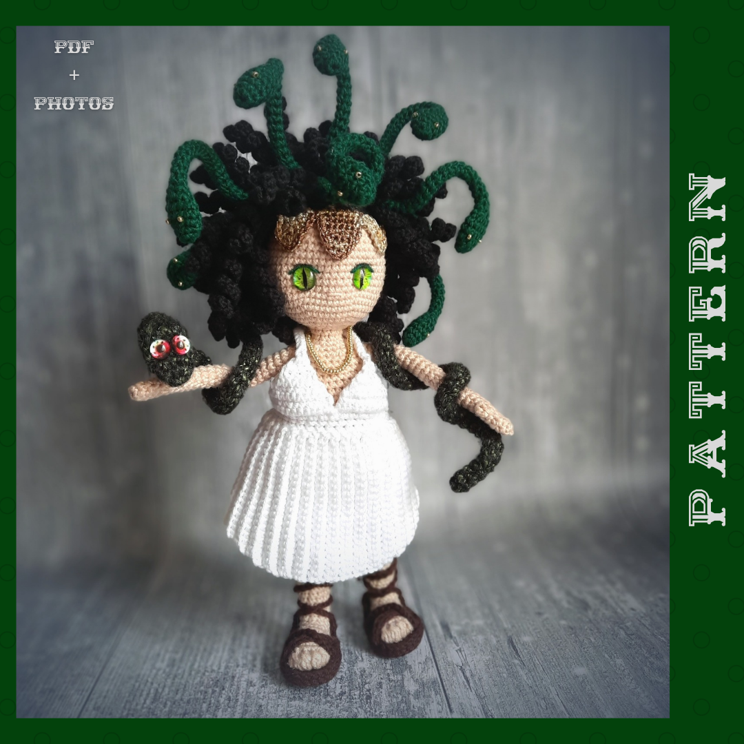 Crochet Doll Amigurumi Pattern Medusa Gorgon, PDF Pattern, E - Inspire ...