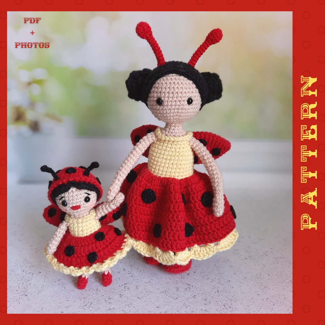 Ladybird Crochet Doll Pattern Amigurumi Ladybug Pattern PDF | Inspire ...