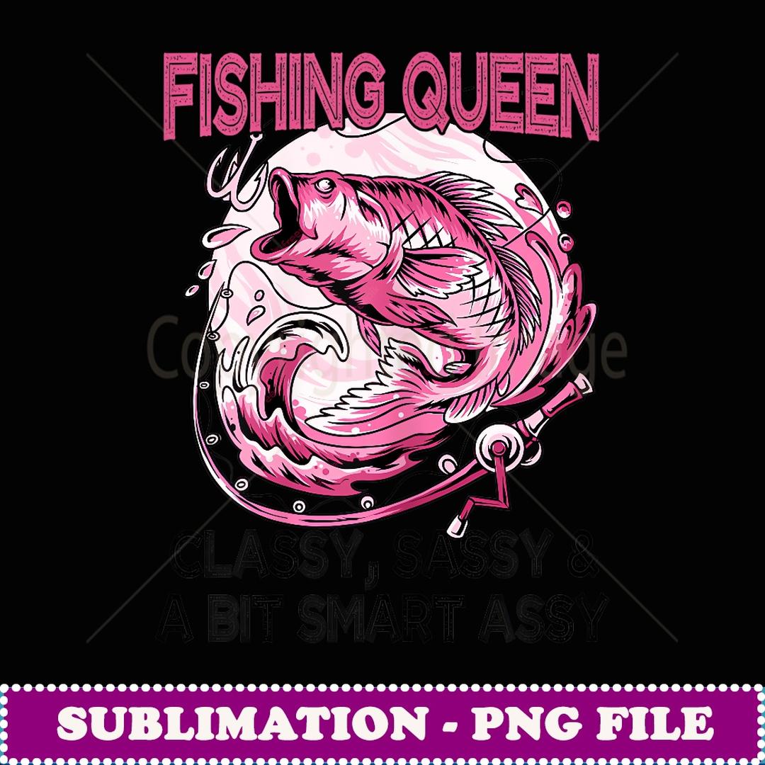 Womens Fishing Queen Bass Fish Fisherman Gif Funny Fishing - | Inspire ...