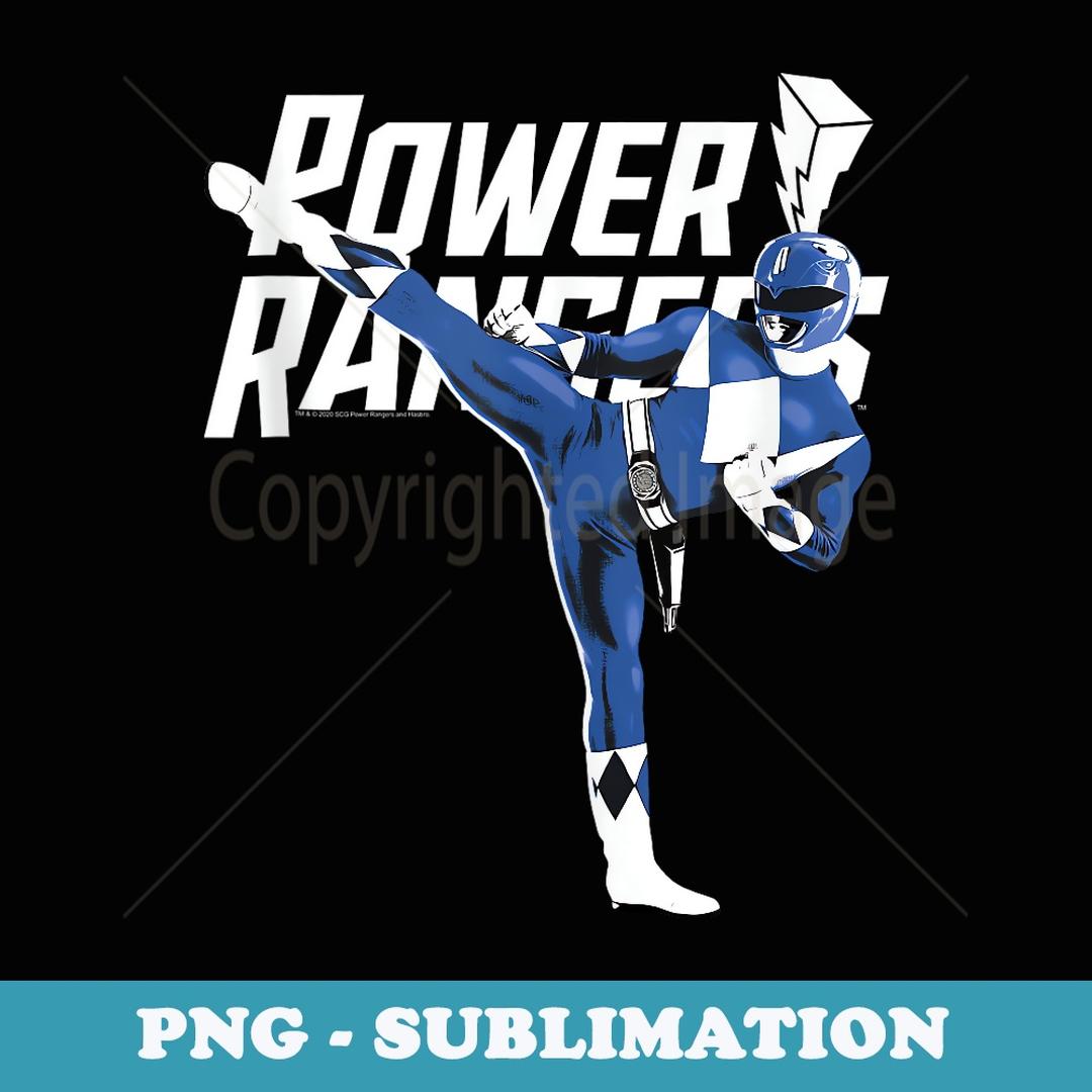 Power Rangers Blue Ranger Karate Action Pose Logo - High-Res | Inspire ...
