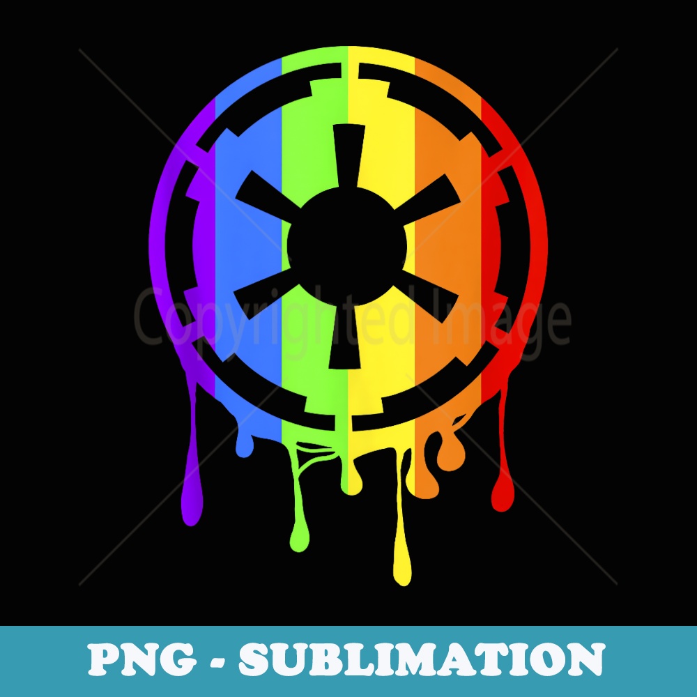 Star Wars Rainbow Drip Empire Logo - PNG Sublimation Digital | Inspire Uplift