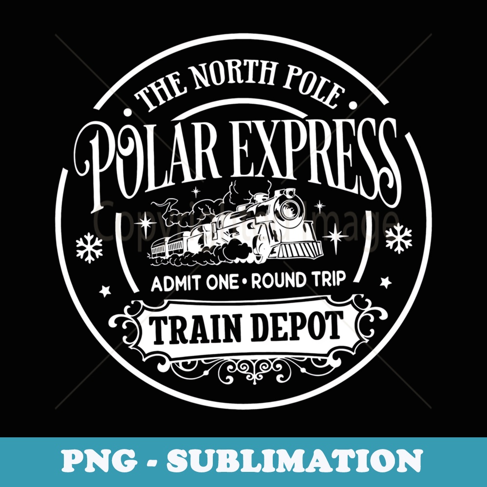 Retro Merry Christmas North Pole Polar Express All Abroad - | Inspire ...