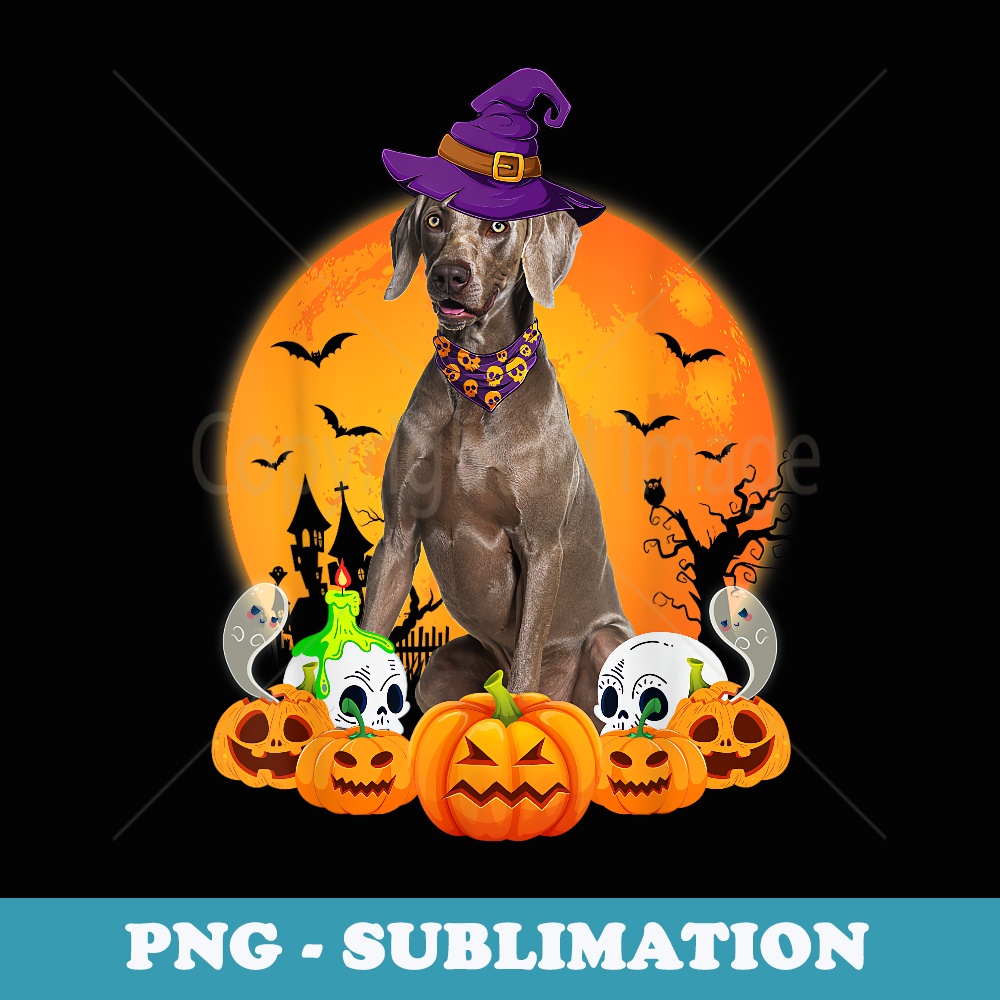 Scary Pumpkin Skull Witch Weimaraner Dog Halloween - Aesthet | Inspire ...