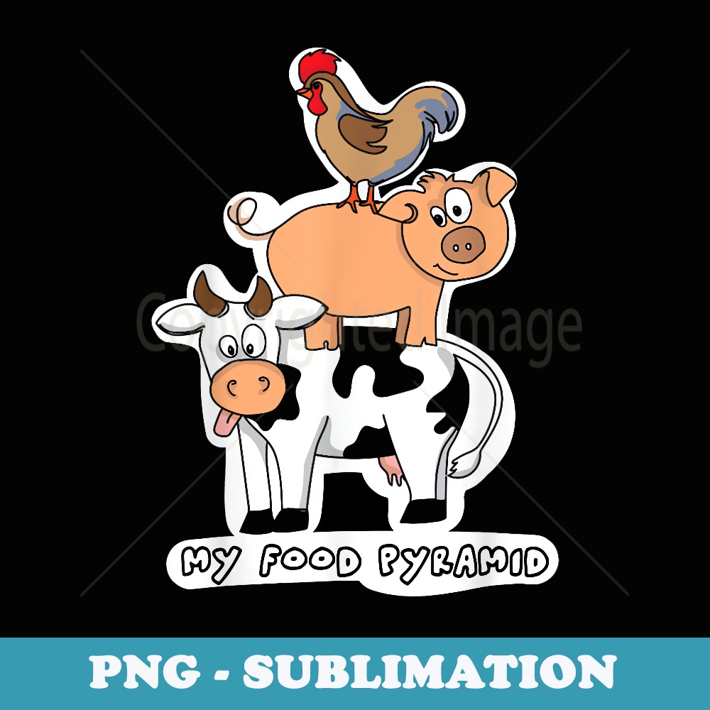 My Food Pyramid Funny Carnivore Cow Pig Chicken - Modern Sub | Inspire ...