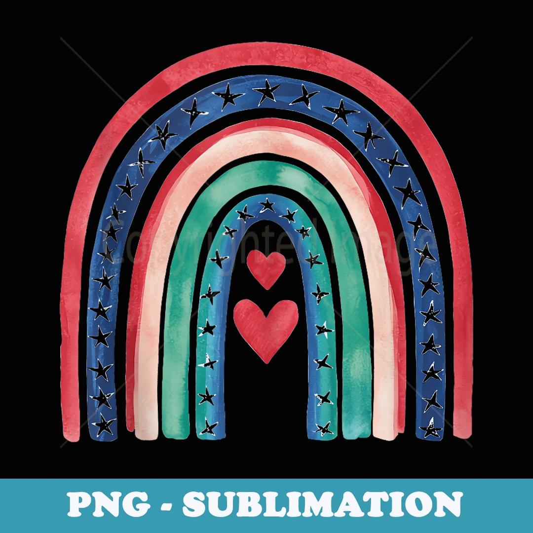 Boho Rainbow Clipart USA Independence Day Patriotic Event - | Inspire ...