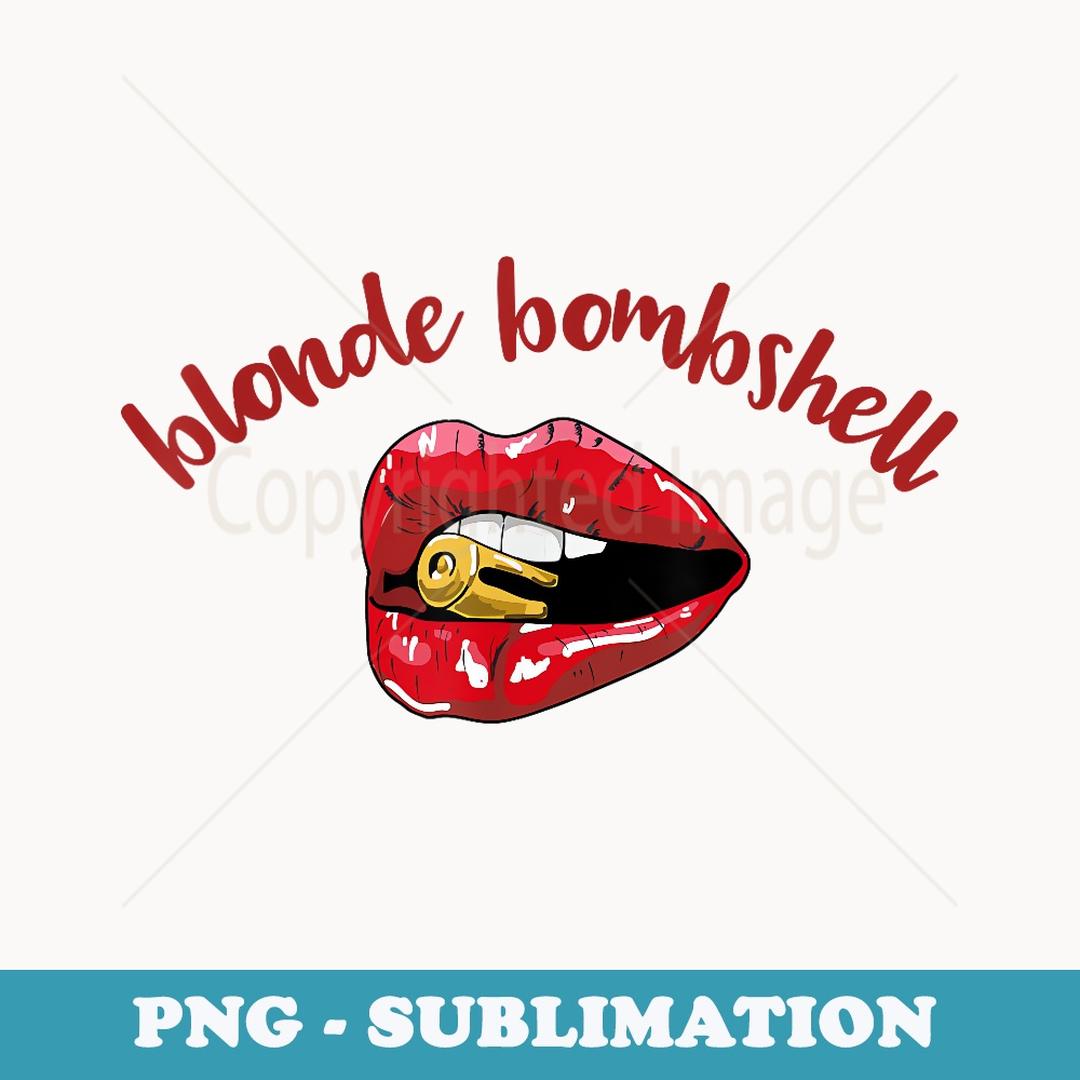 Biting Lips Blonde Bombshell Biting Bullet Graphic Art - Sub | Inspire ...