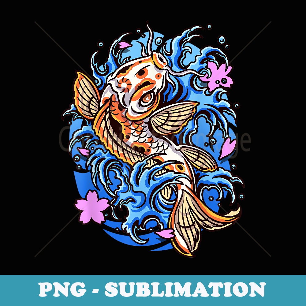 Koi Fish Tattoo Art Style Japanese Fish - Signature Sublimat | Inspire ...