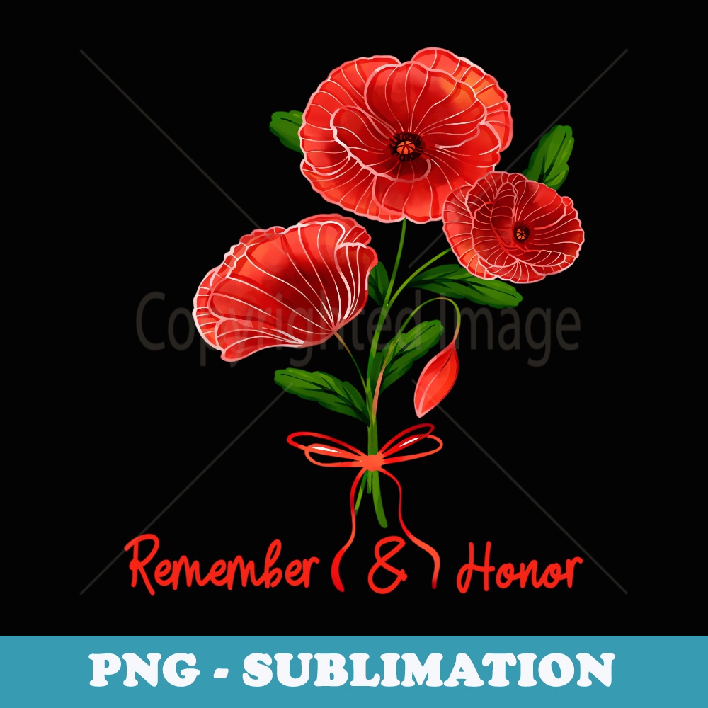 Remember And Honor USA Memorial Day Red Poppy Flower - Uniqu | Inspire ...