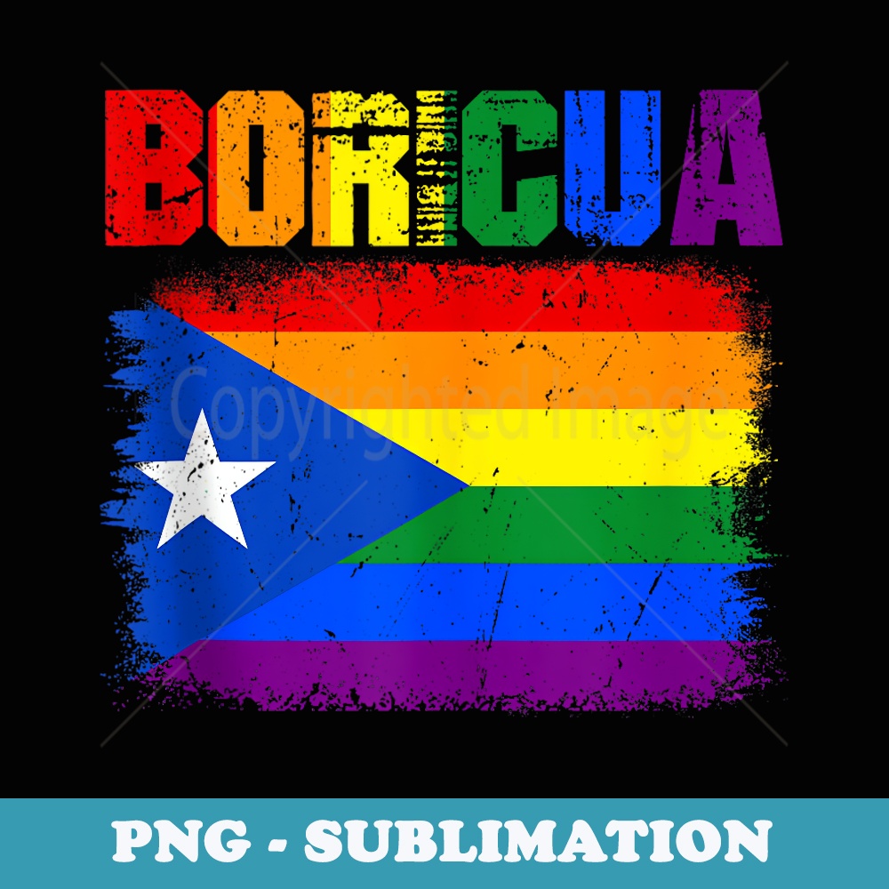 Retro Boricua Gay LGBTQ Pride Ally Puerto Rican Rainbow Flag | Inspire ...