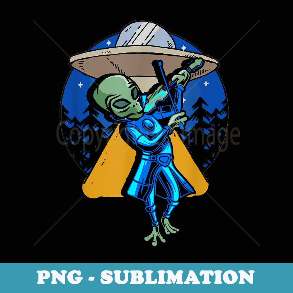 Alien Playing Violin UFO Fiddle Orchestra Violinist - Instan | Inspire ...