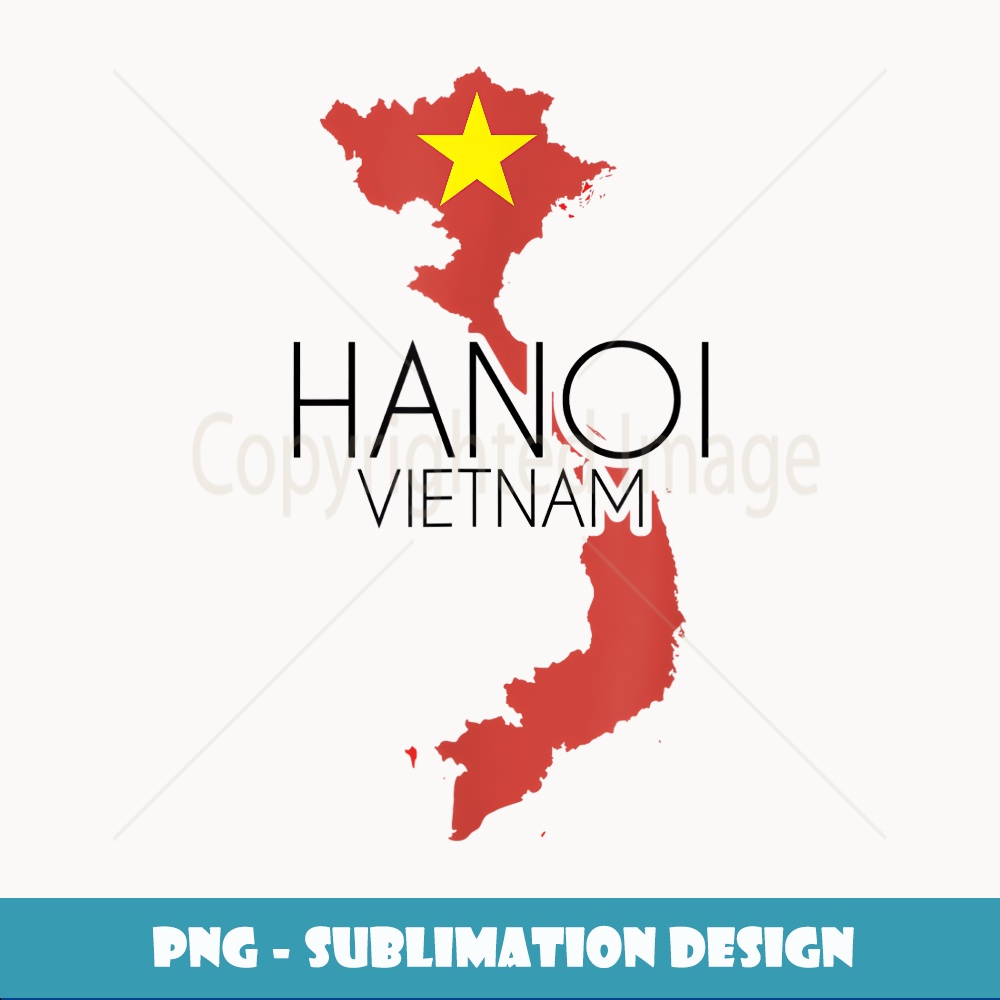 Hanoi Outline Vietnam Flag - Sublimation-Ready PNG File | Inspire Uplift