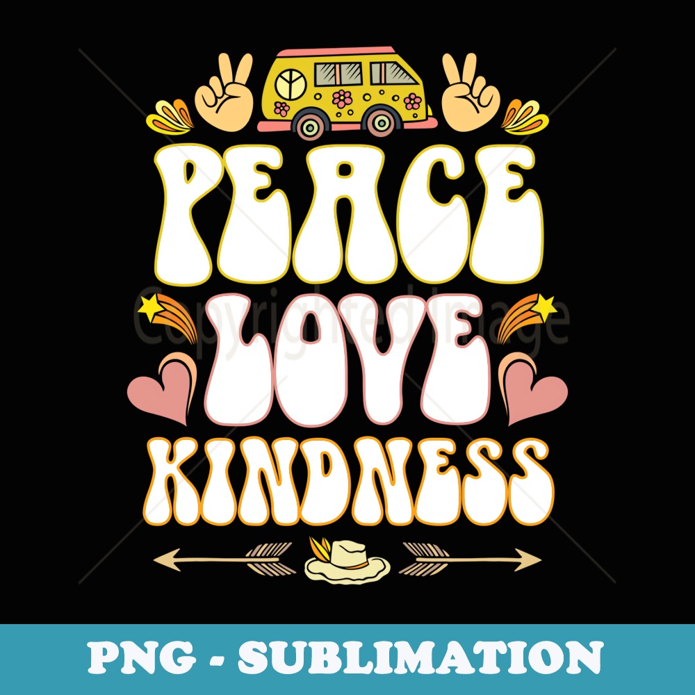 Hippie Hippies Peace Love Kindness Retro Costume Hippy - PNG | Inspire ...