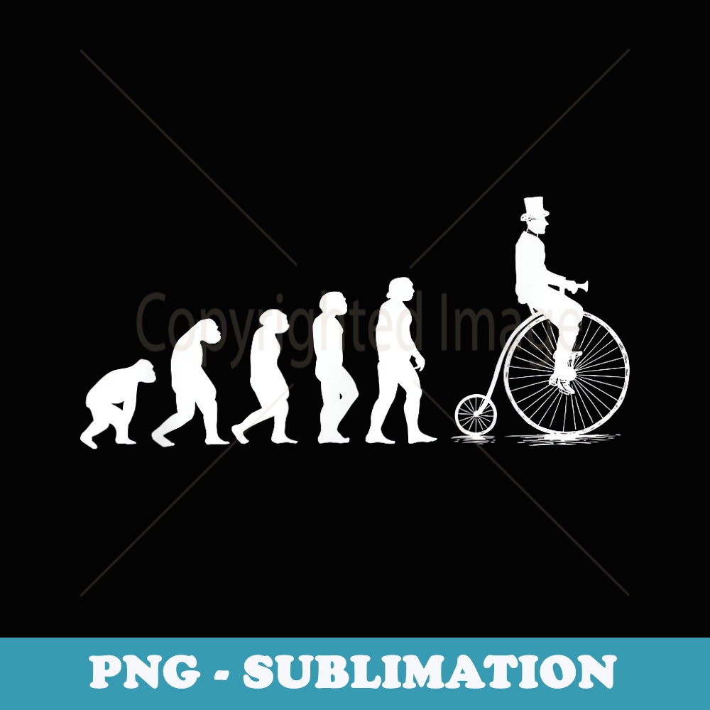 Funny Penny Farthing Bike Evolution Design Retro Cyclist - P | Inspire ...