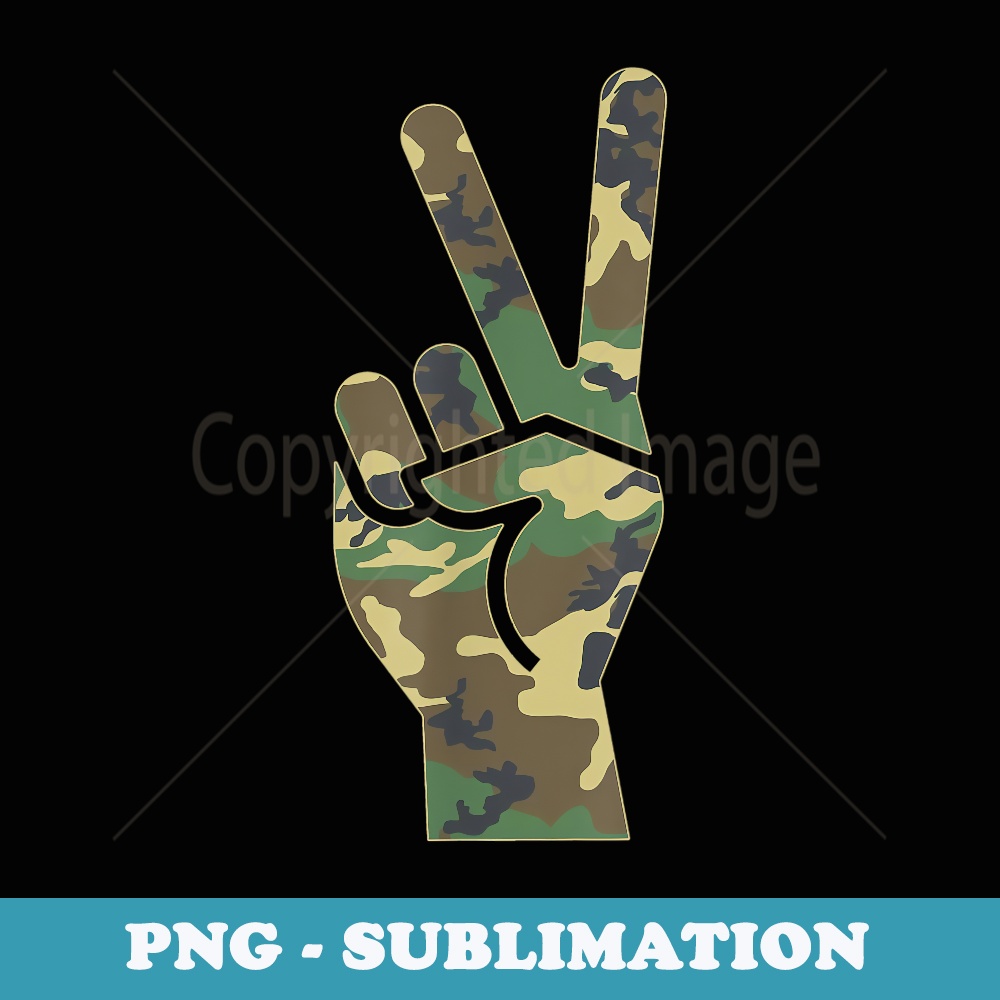 Camo Peace Sign Symbol Camouflage for Adults - Retro PNG Sub | Inspire ...