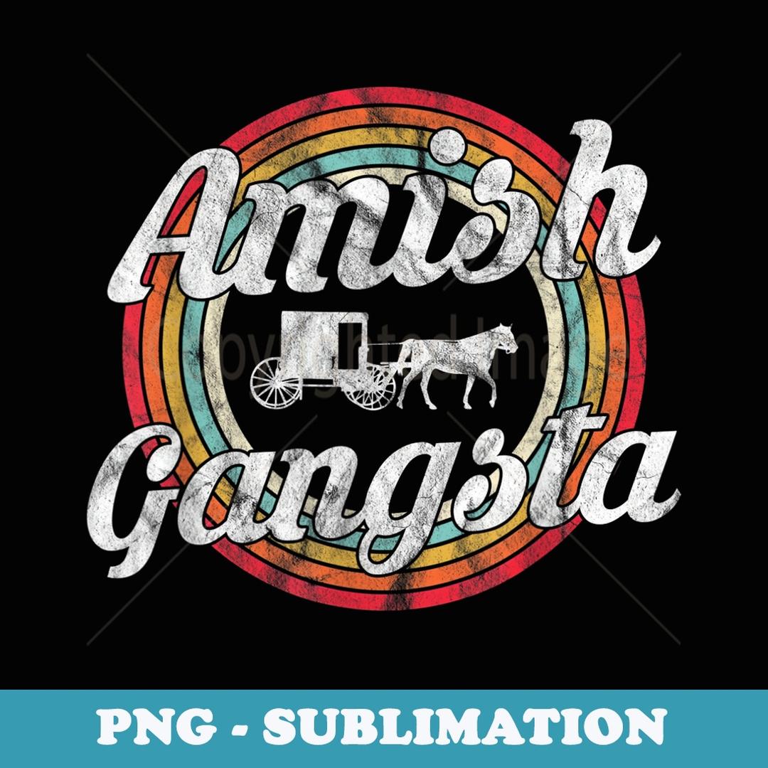 Amish Gangsta Horse and Buggy Vintage Retro Funny Quote - Un | Inspire ...