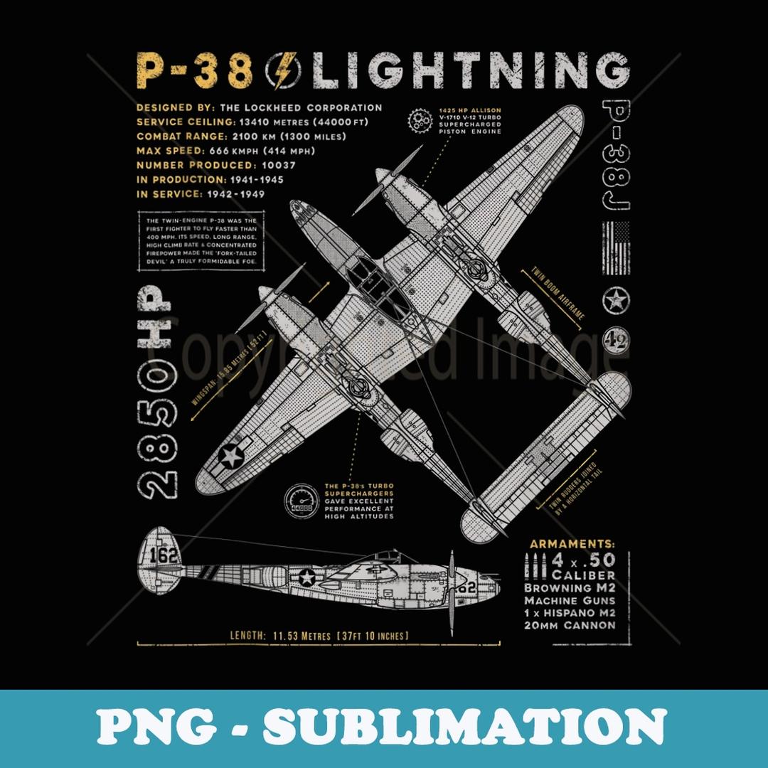 P-38 Lightning Vintage P38 Fighter Aircraft WW2 Aviation - P | Inspire ...