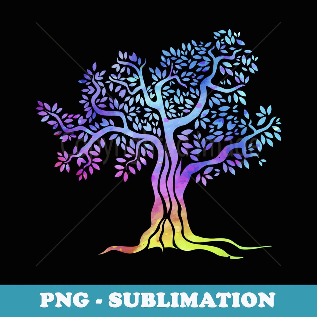 Colorful Beautiful Life Vintage Tree Design Idea - High-Reso | Inspire ...