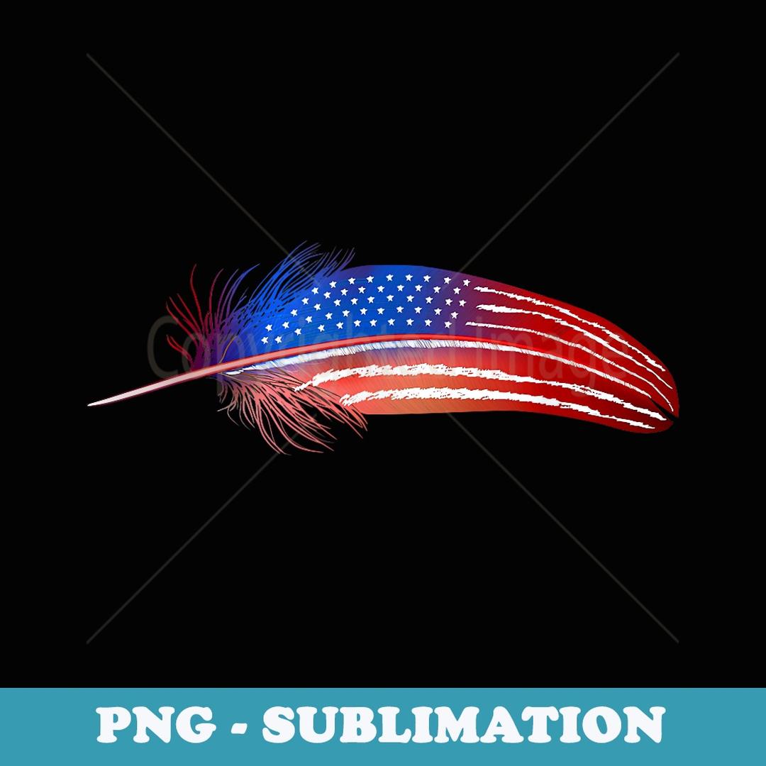Native American Veteran Flag Day Feather for July 4th - PNG | Inspire ...