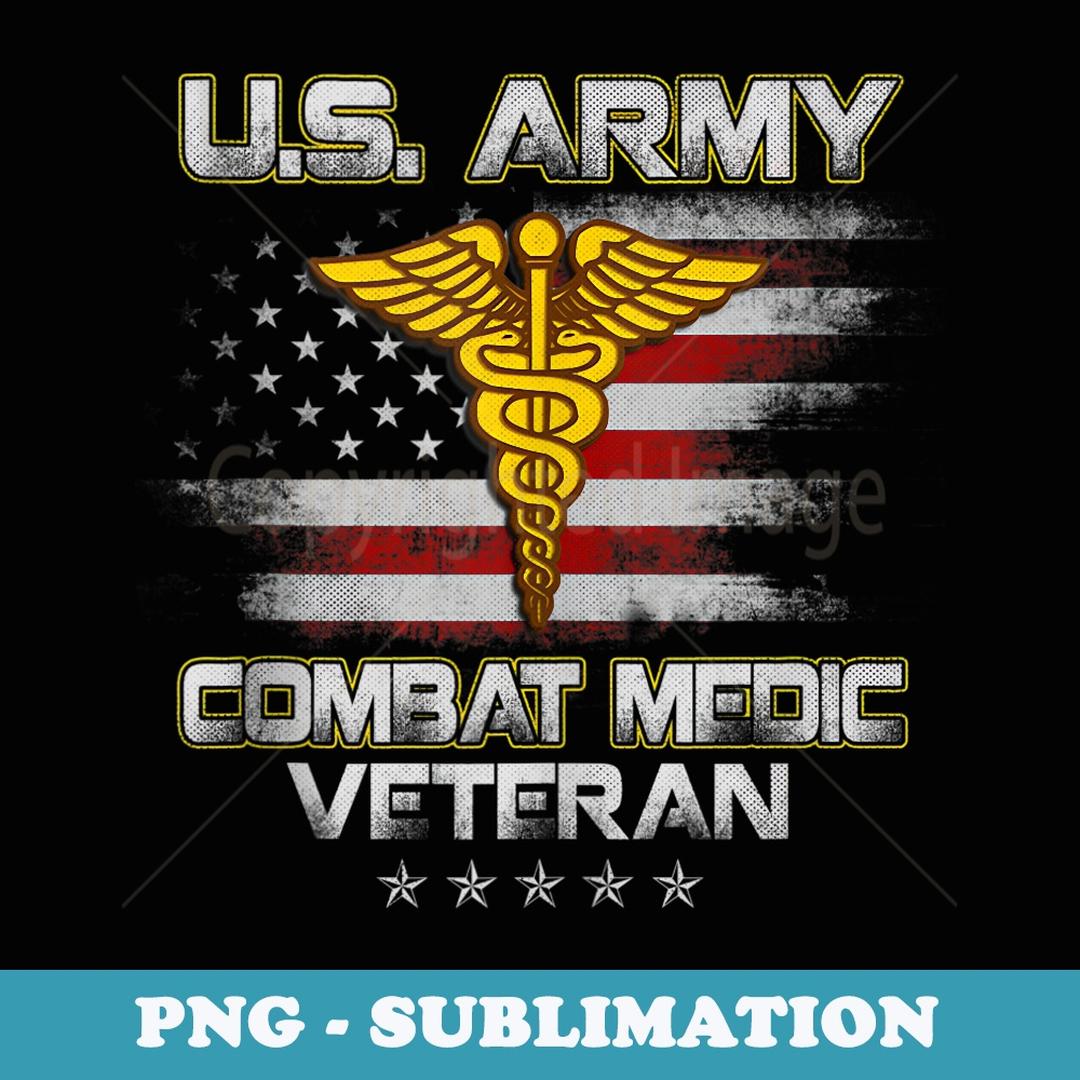 U.S Army Combat Medic Veteran Flag Vintage Medical Military | Inspire ...