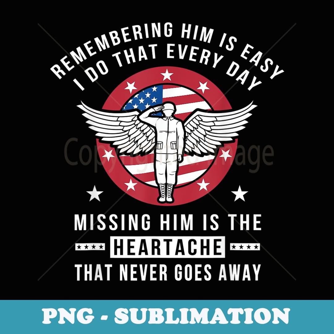 Remembering Him Fallen Hero Angel Soldier Memorial Day Flag | Inspire ...