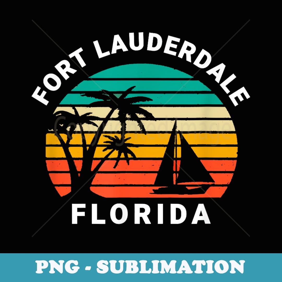 Fort Lauderdale Summer Vacation Retro Sunset - Elegant Subli | Inspire ...